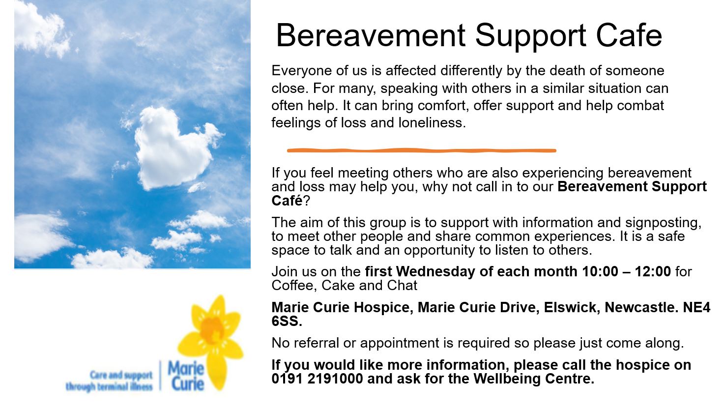 Bereavement Support Cafe – Thornfield Medical Group